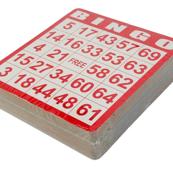 Source Unknown | Games | Sealed Pack Of Cardboard Bingo Cards Red ...